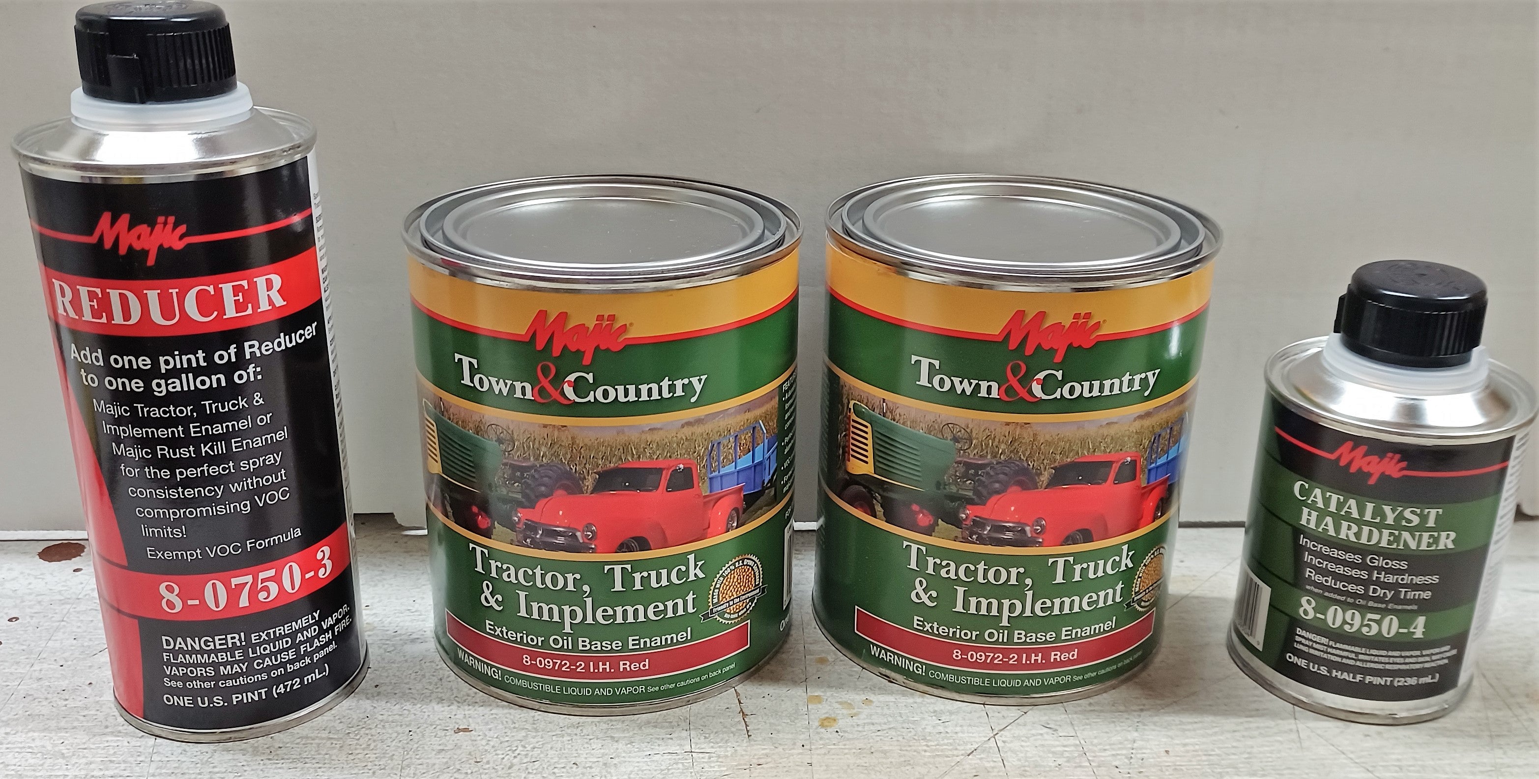 2 Qt Red Paint Kit for IH Farmall International Tractor with Hardener ...