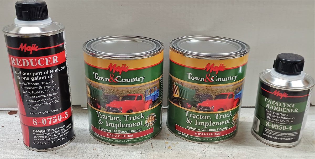 2 Qt Red Paint Kit for IH Farmall International Tractor with Hardener