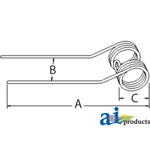 4 Pack Hay Tedder Tine Tooth Fluffer Teeth to fit Heston 3710 3717 421
